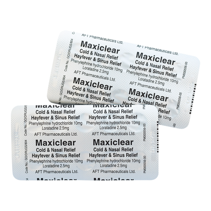 Maxiclear® Cold & Nasal Relief/Hayfever & Sinus Relief